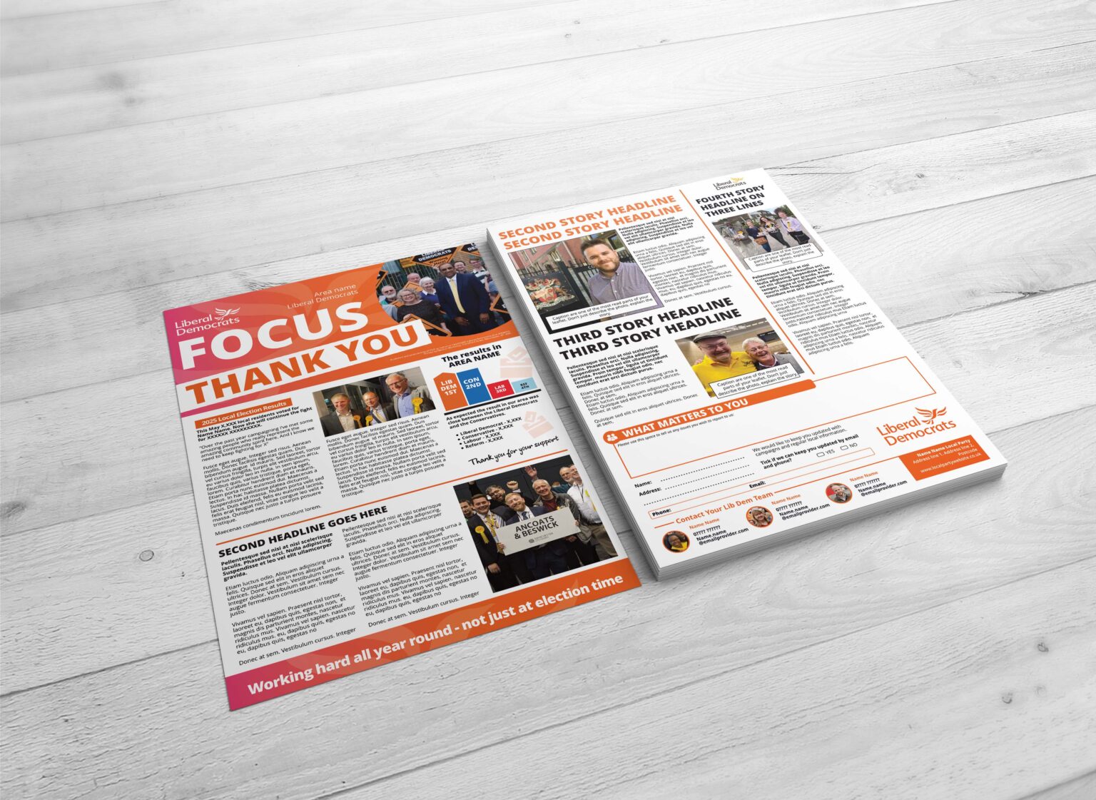 Thank You Leaflet and Focus Leaflet Bulk Buy | ALDC: Liberal Democrat Councillors and ...